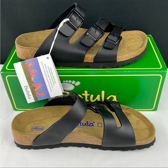 Birkenstock | Shoes | Birkenstock Last One Betula Leo Black Sandals Sz ...